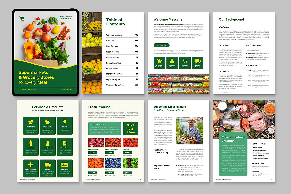 Digital Brochure & Report Template, a Brochure Template by BrandPacks