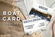 Boat Card Template, a Business Card Template by lissius | Creative Market