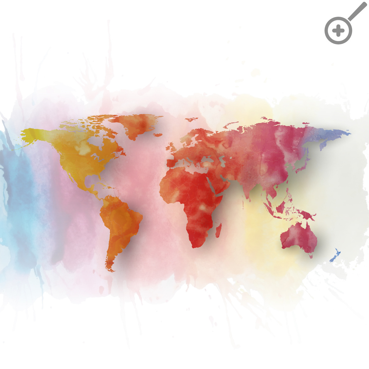 Watercolor World map | Decorative Illustrations ~ Creative Market
