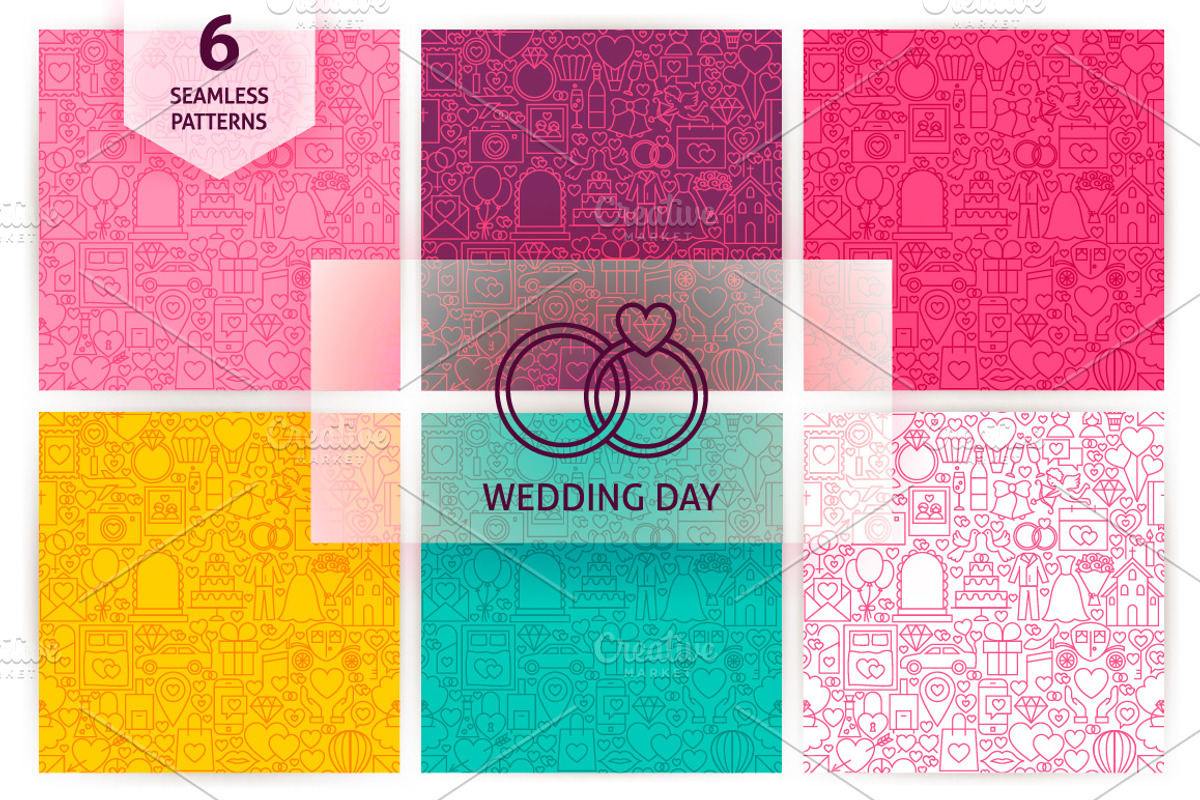 Wedding Line Seamless Patterns, a Pattern Graphic by Anna_leni