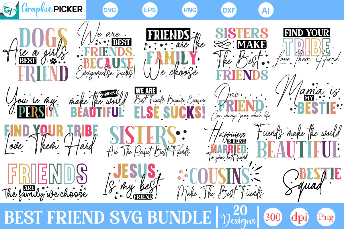 Friendship SVG Bundle, a Graphic by GraphicPicker