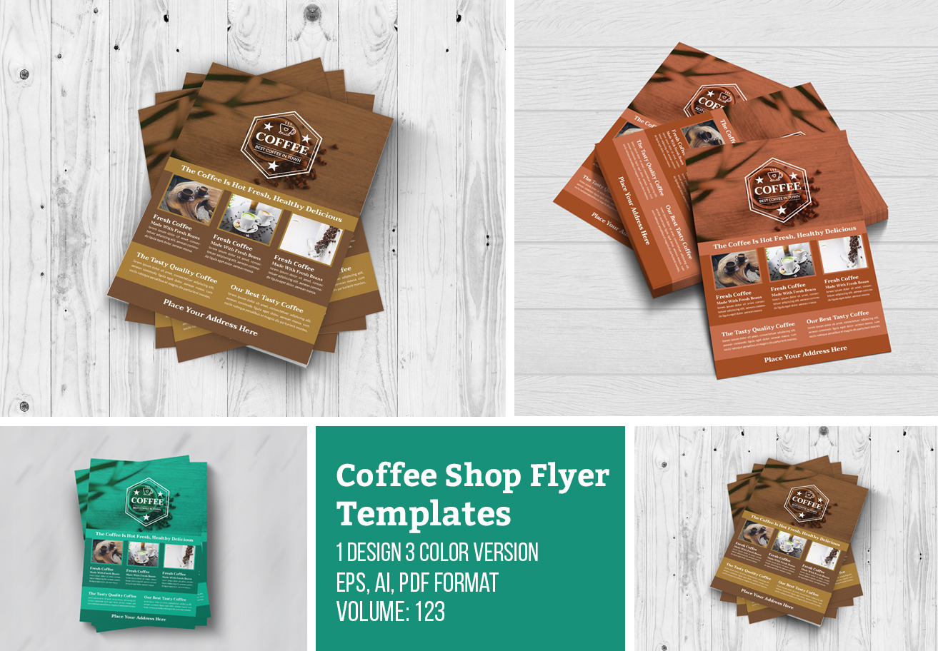 Creative Coffee Shop Flyer Design, a Flyer Template by MRI STUDIO