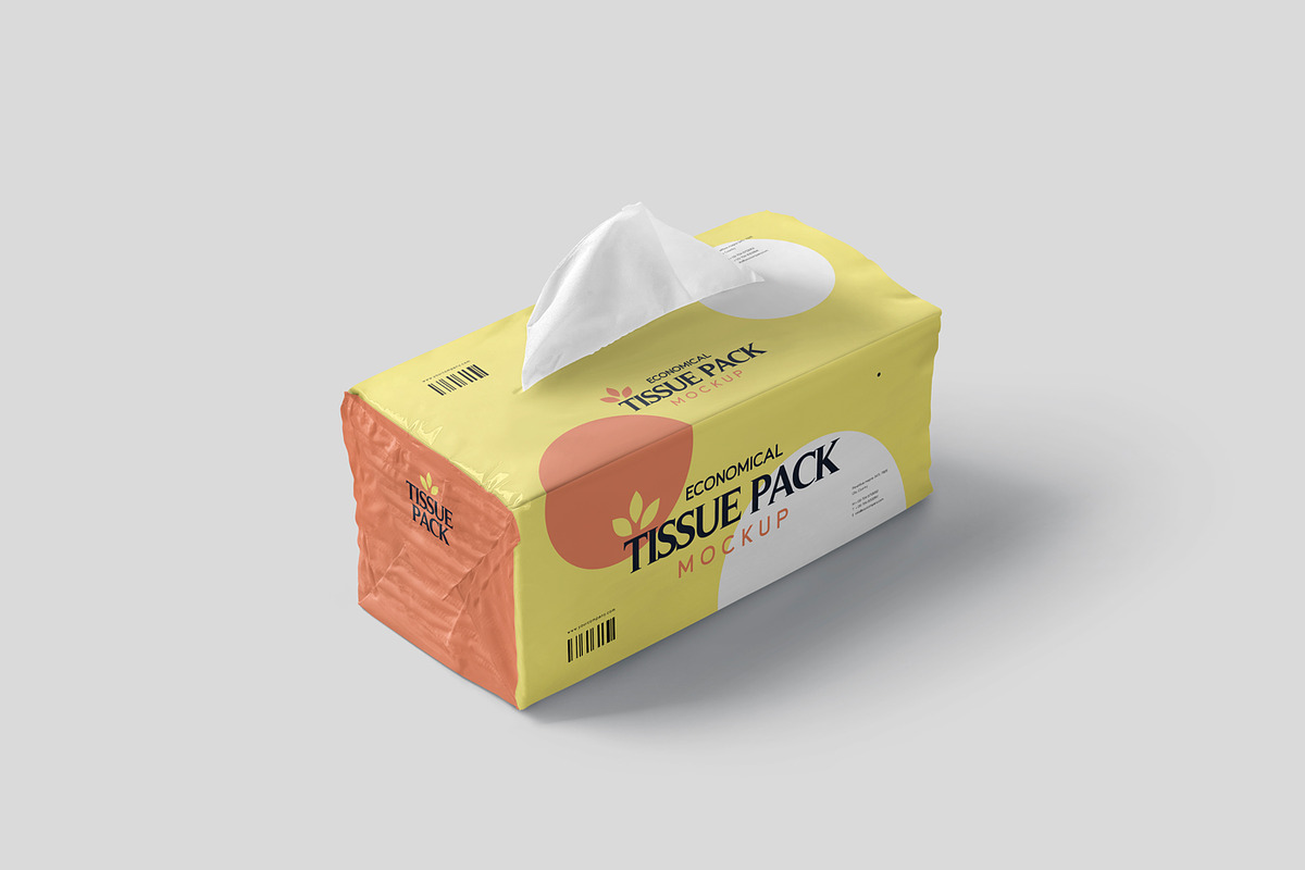 Tissue Wrapped In Plastic Mockups, a Packaging Mockup by GfxFoundry