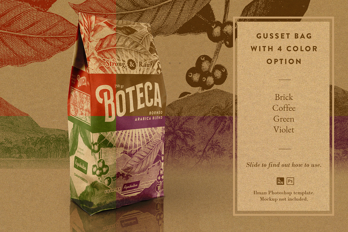 Boteca Mono - Coffee Packaging, a Marketing Template by Ilman