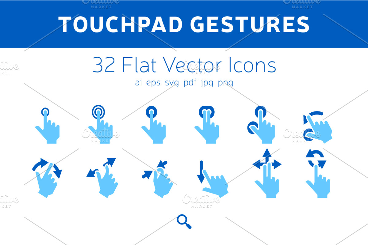 Touchpad Gestures Icons, an Icon by Maril