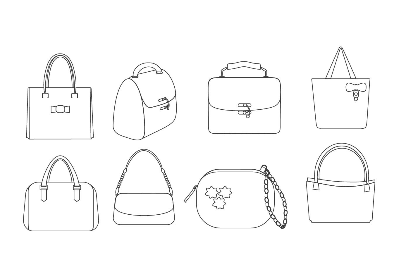Line bags vector set, a Graphic by Svetlana Voloshina