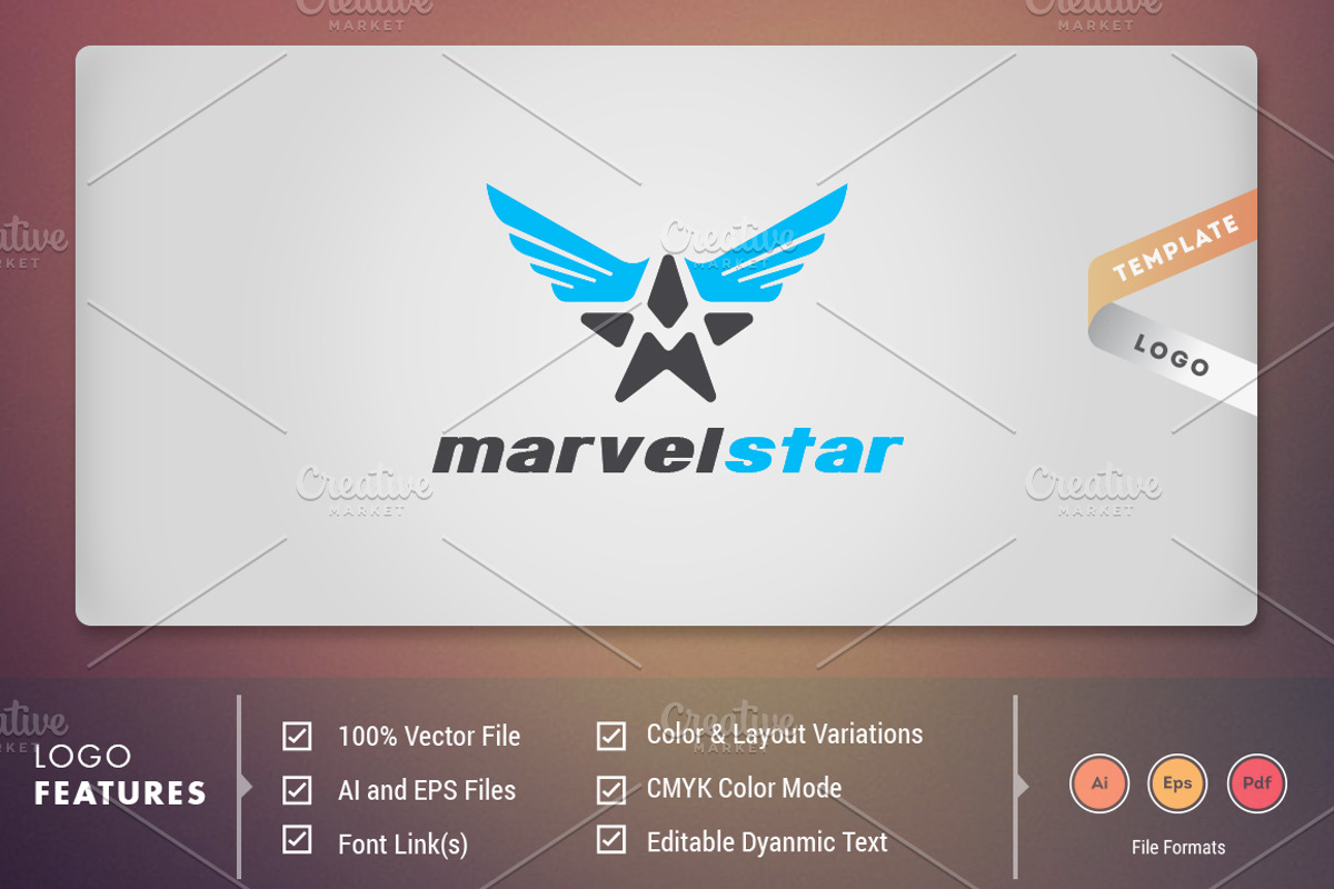 Marvel Star - Logo Template, a Branding & Logo Template by DynamikMedia