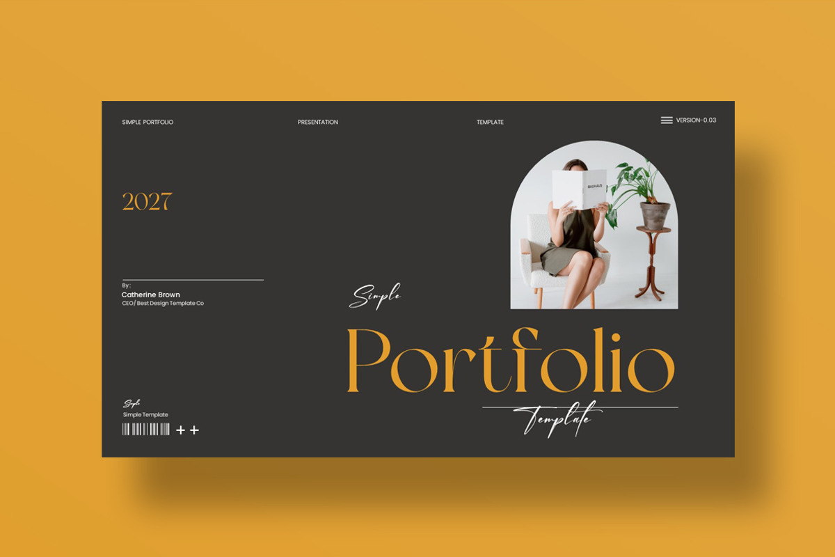 Simple Portfolio Template, a Presentation Template by UpSolution