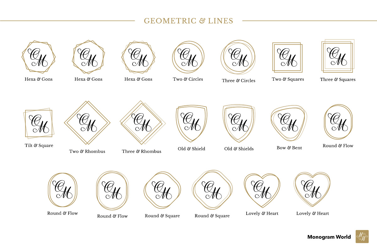 155 Frames for Wedding Monograms, a Decorative Illustration by Monogram ...