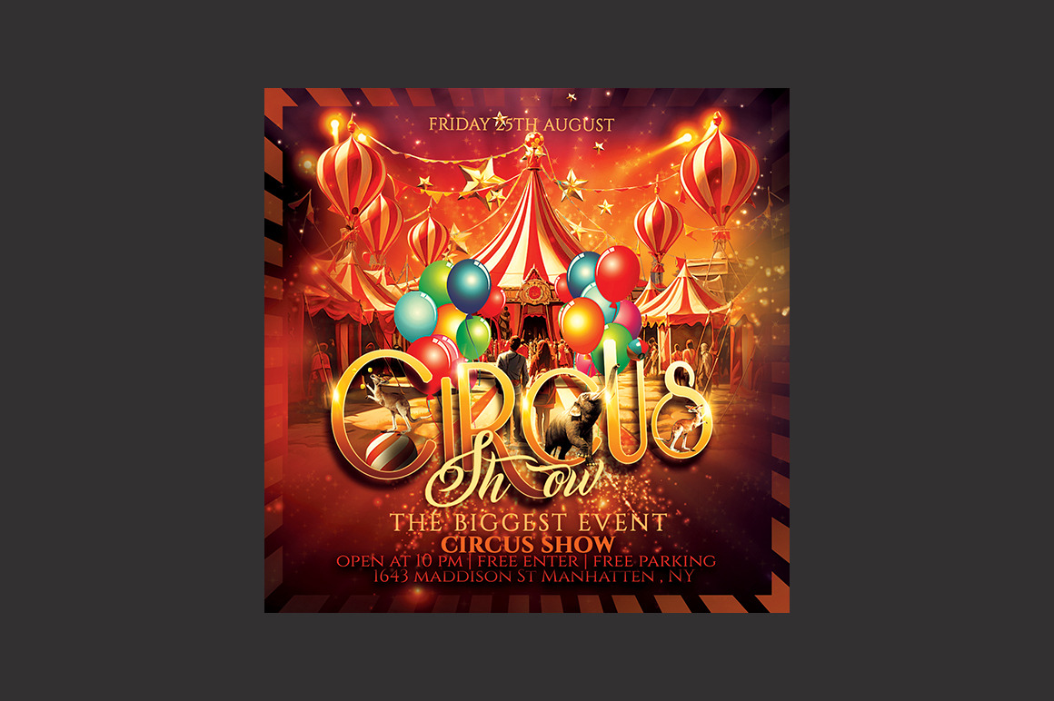 Circus Flyer, a Flyer Template by DSGraphicDesign