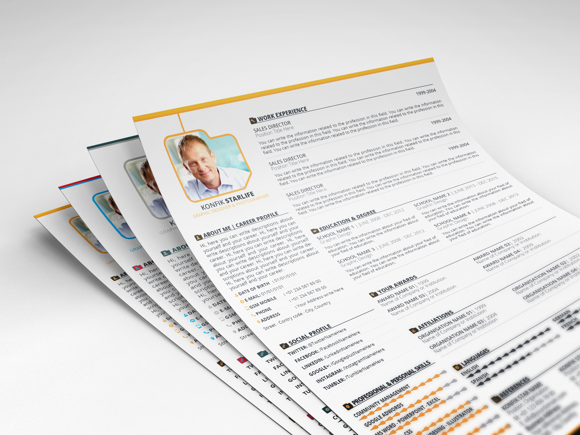 Swiss Resume CV New, a Resume Template by Star Graphic Design