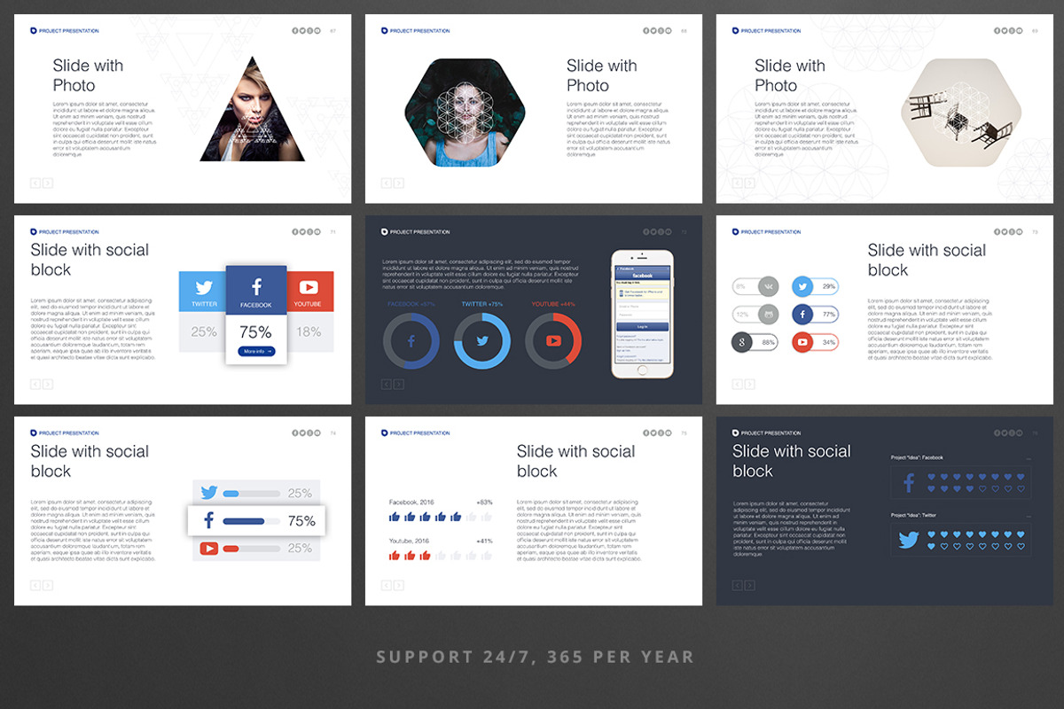 Project Professional PowerPoint, a Presentation Template by HiSlide.io