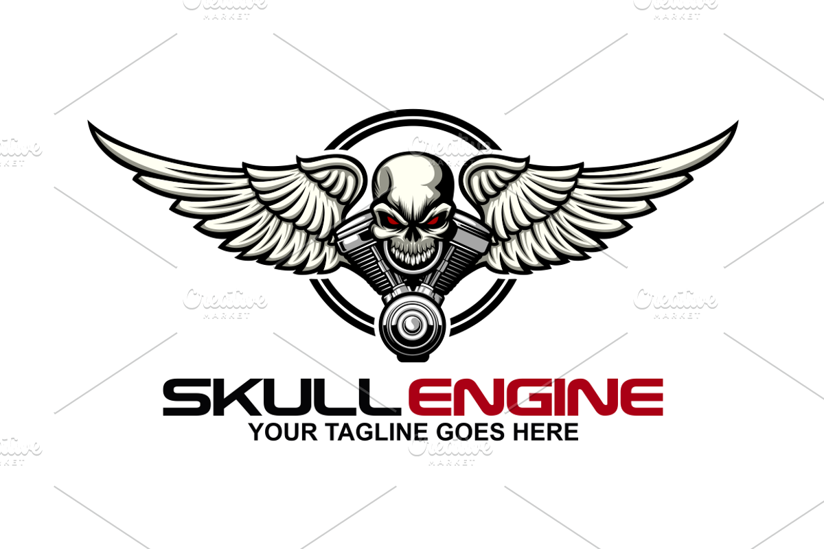 Skull Engine, a Branding & Logo Template by herulogo