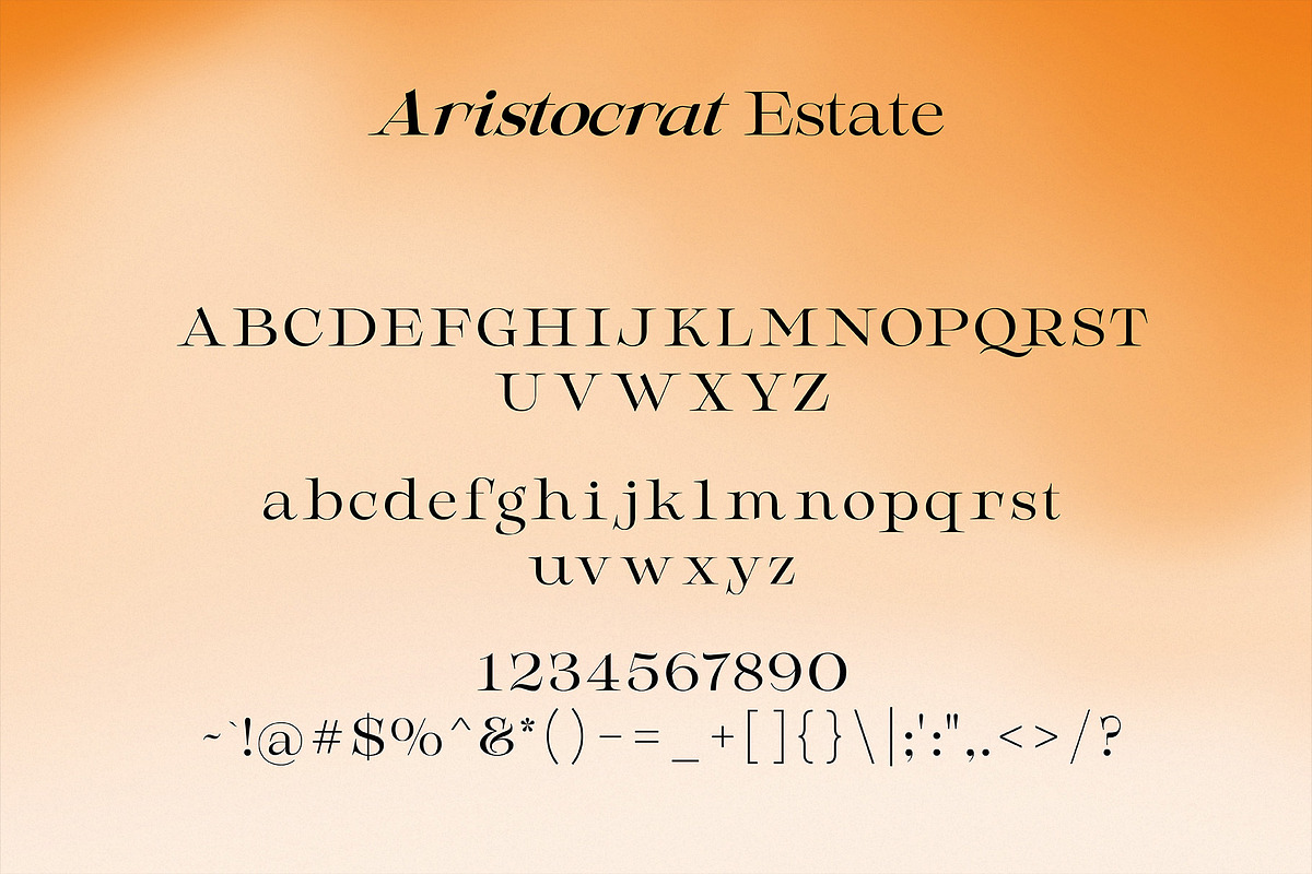 AristocratEstate - Luxury Serif Type, a Serif Font by HipFonts