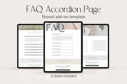 Web FAQ Template | Landing Page Templates ~ Creative Market