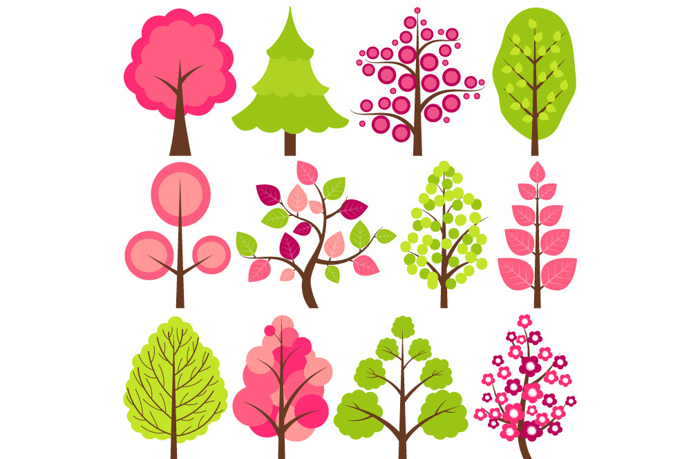 Spring Trees, an Illustration by TheCreativeMill