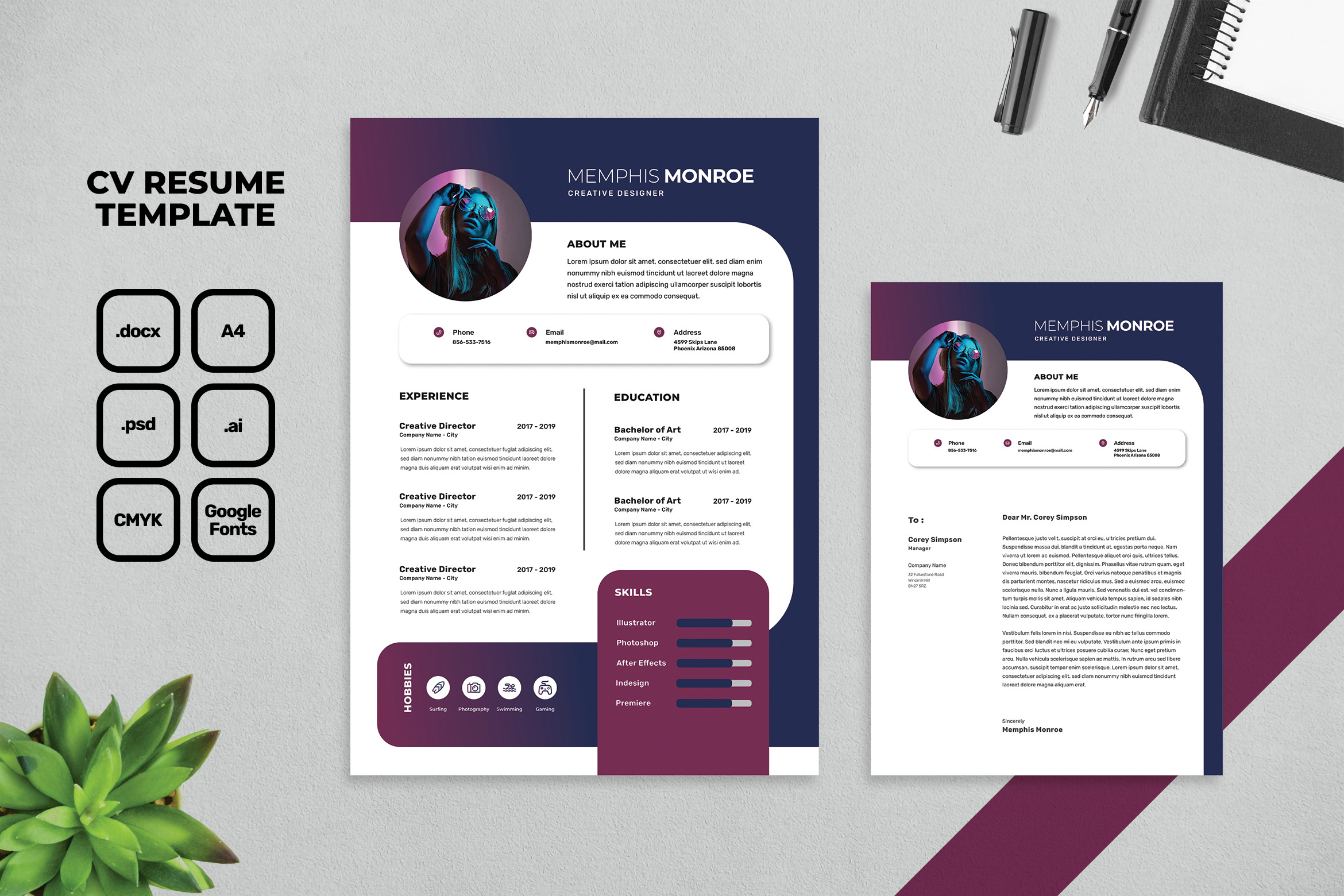 Professional CV And Resume Template