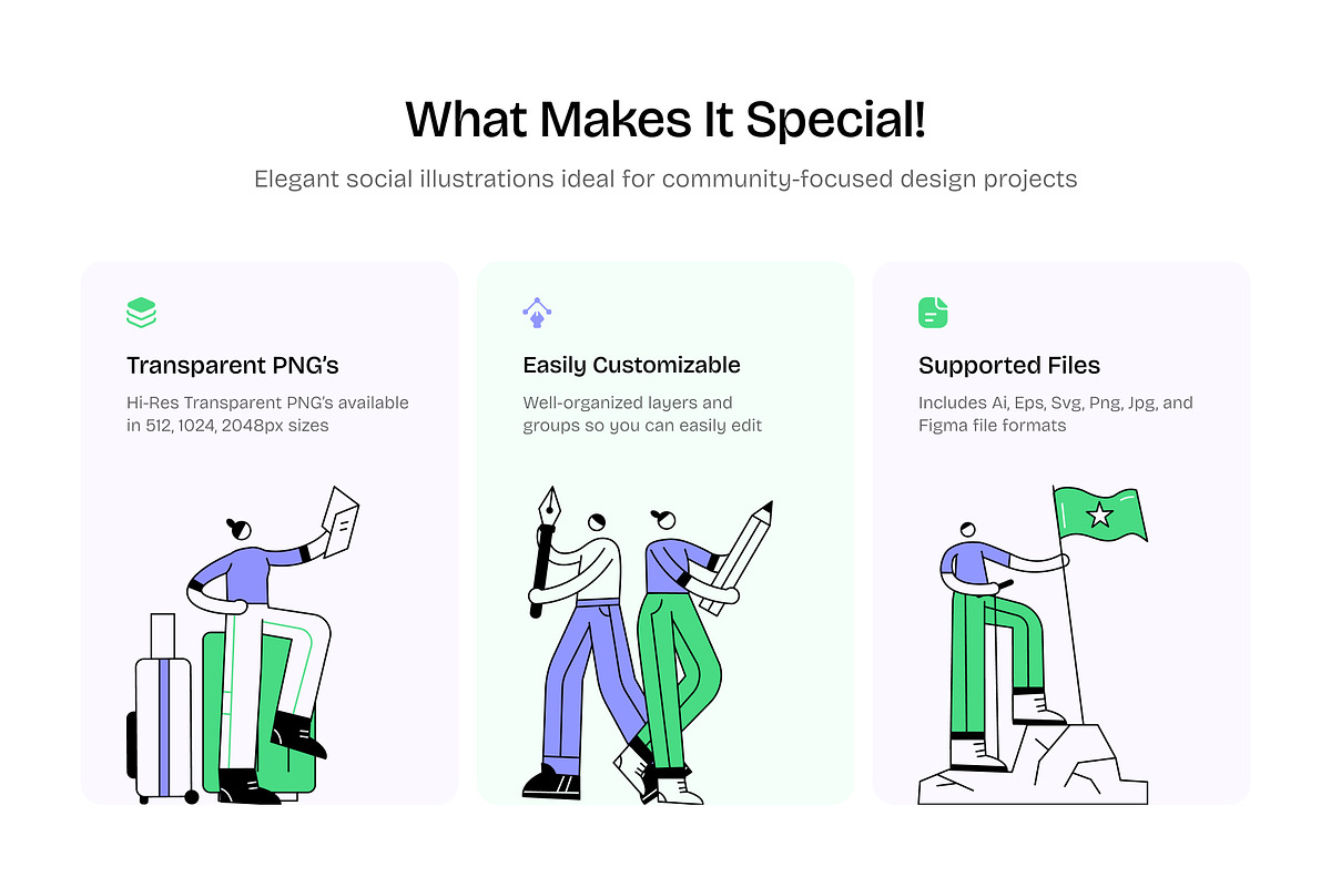 People and Places Illustration Set, a Person Illustration by Creative Stall