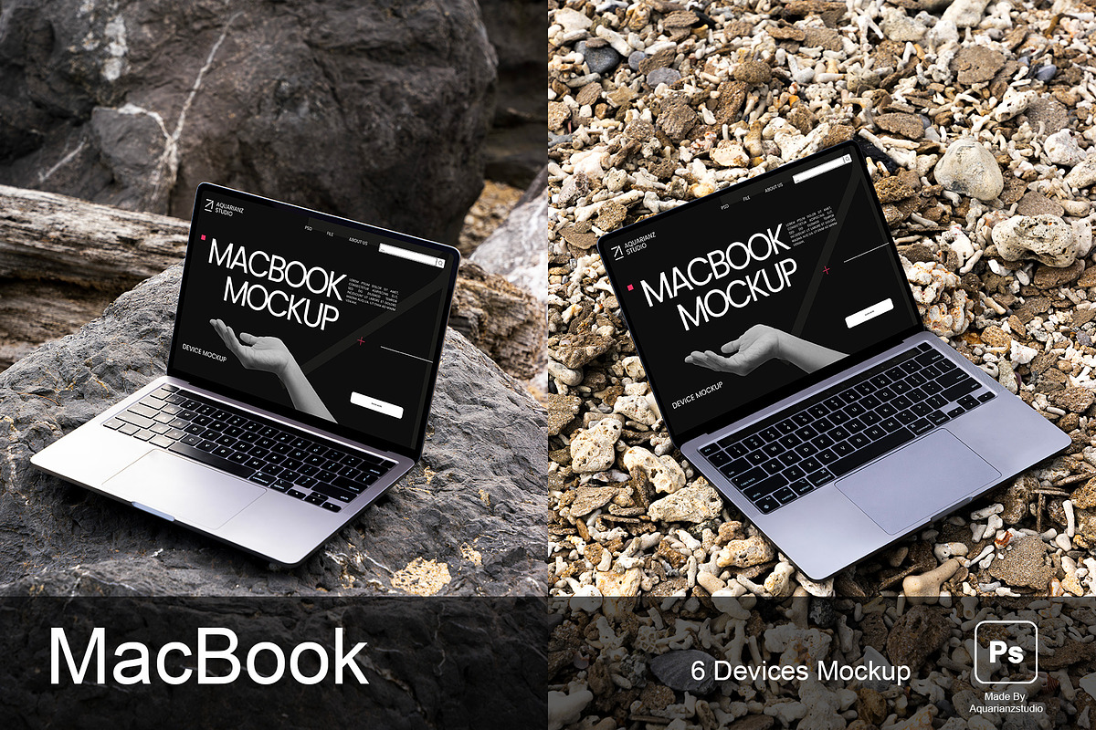 MacBook Mockup Device, a Mac Mockup by Aquarianz Studio