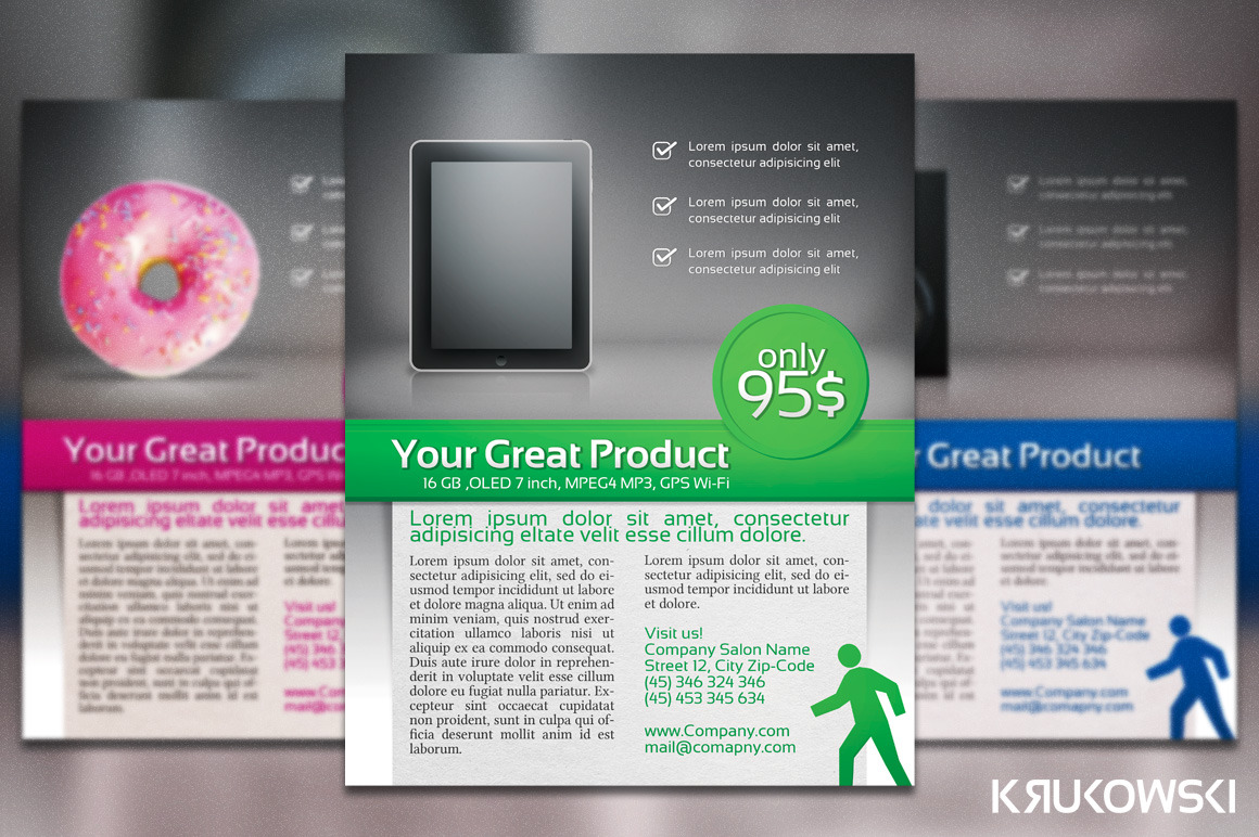 Product Presentation Flyer / Poster, a Flyer Template by Krukowski Graphics