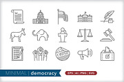 American democray icon set | Creative Market