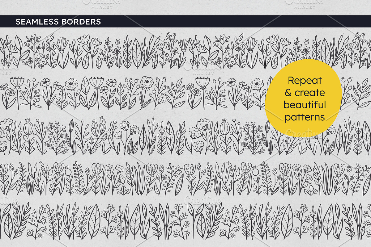 Floral Decorative Borders