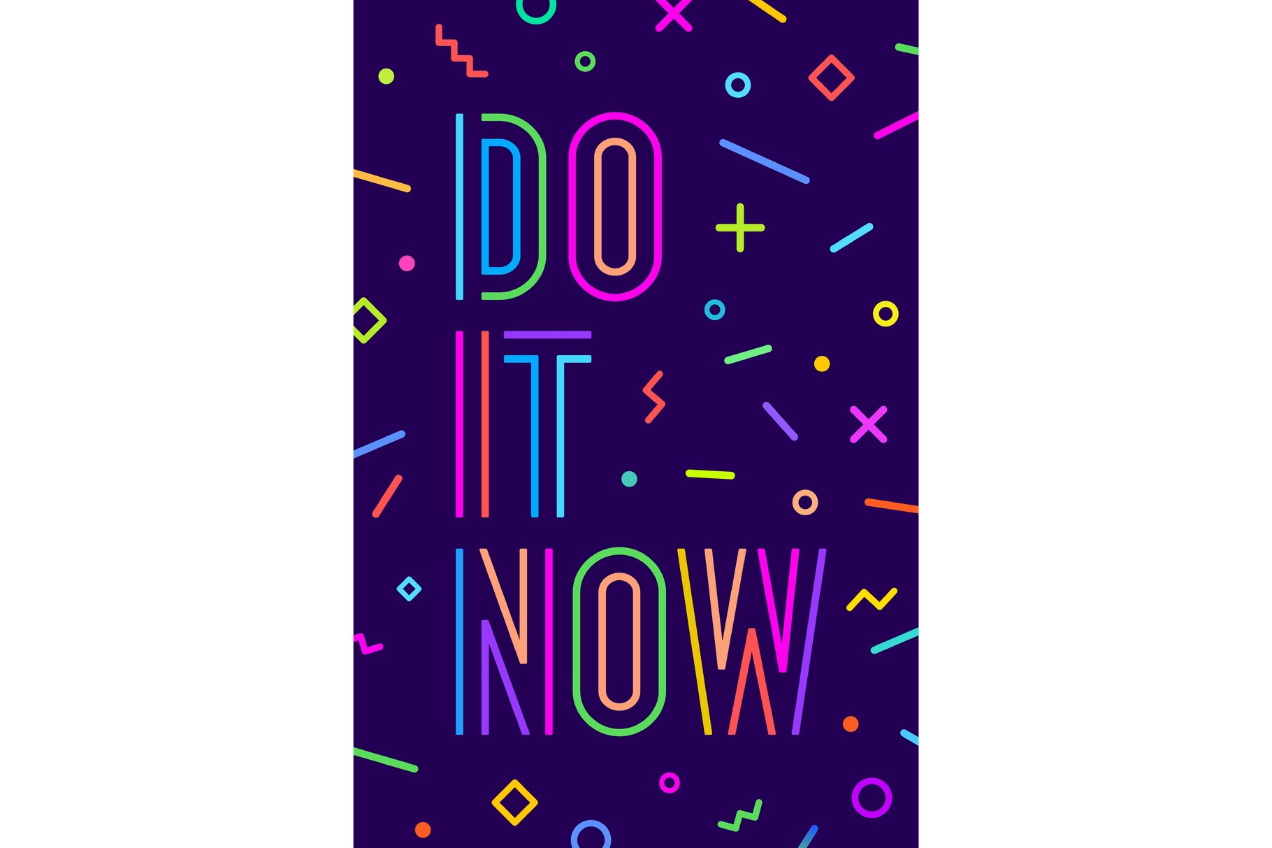 Motivation positive poster Do It Now, a Decorative Illustration by ...