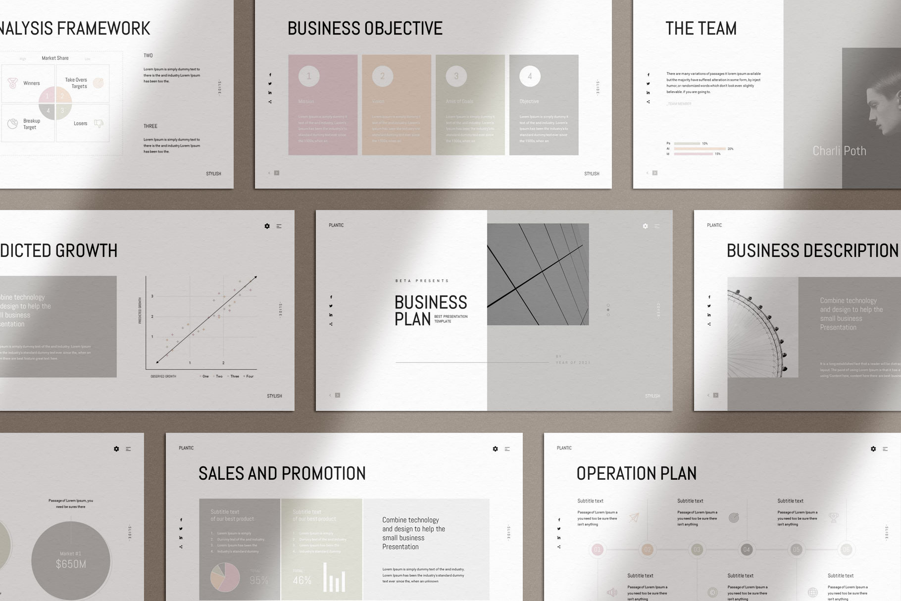 Business Plan Google Slides Template, a Presentation Template by ...