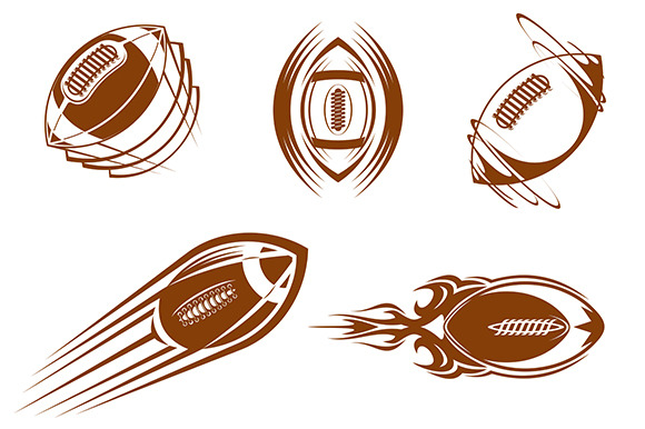 Rugby and football balls, a Background Graphic by Vector Tradition