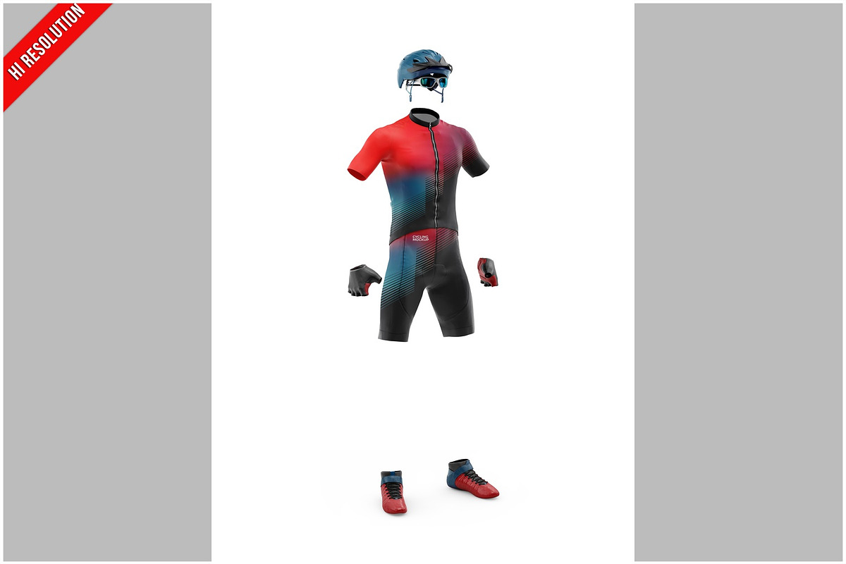 Realistic Cycling Mockup