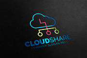 Cloud Share Logo, a Branding & Logo Template by essegraphic | Creative ...