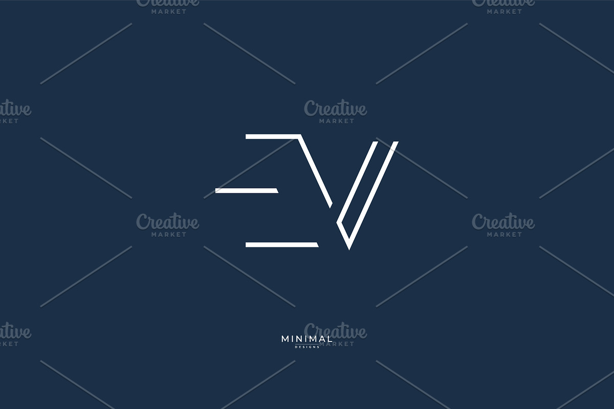 Monogram icon logo EV, a Branding & Logo Template by idesign_4u