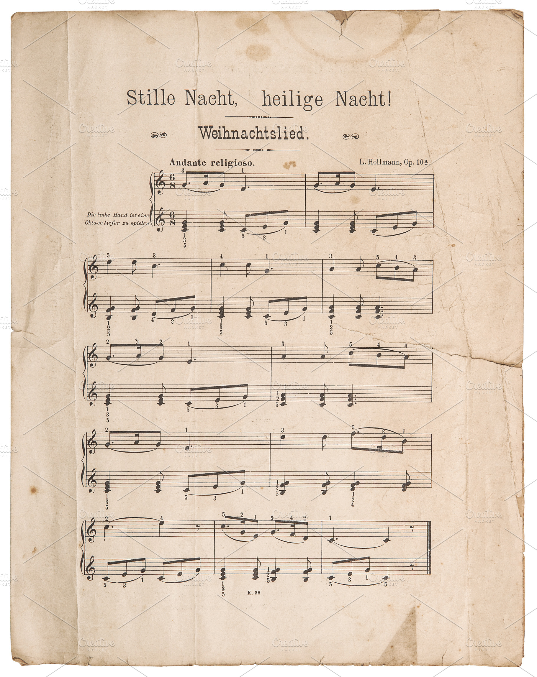 Music sheet Silent Night Christmas, an Arts & Entertainment Photo by ...