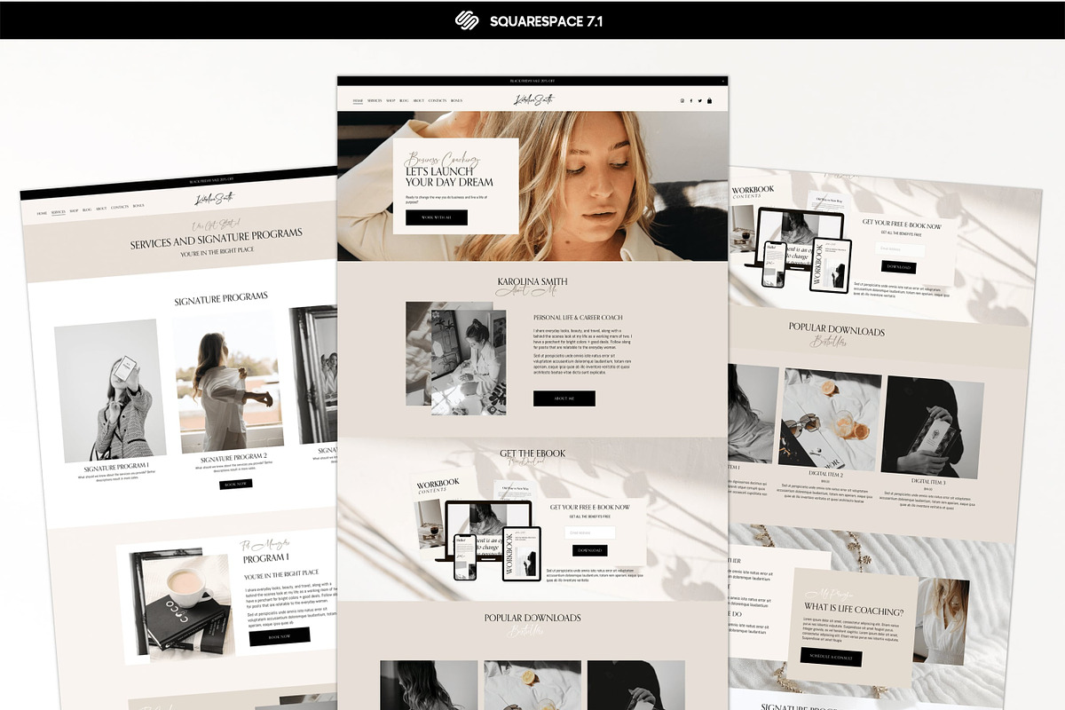 Squarespace Website Template, a Squarespace Template by Presentibox