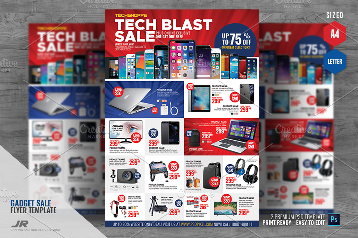 Electronic and Gadget Sale Flyer, a Flyer Template by PSDPixel