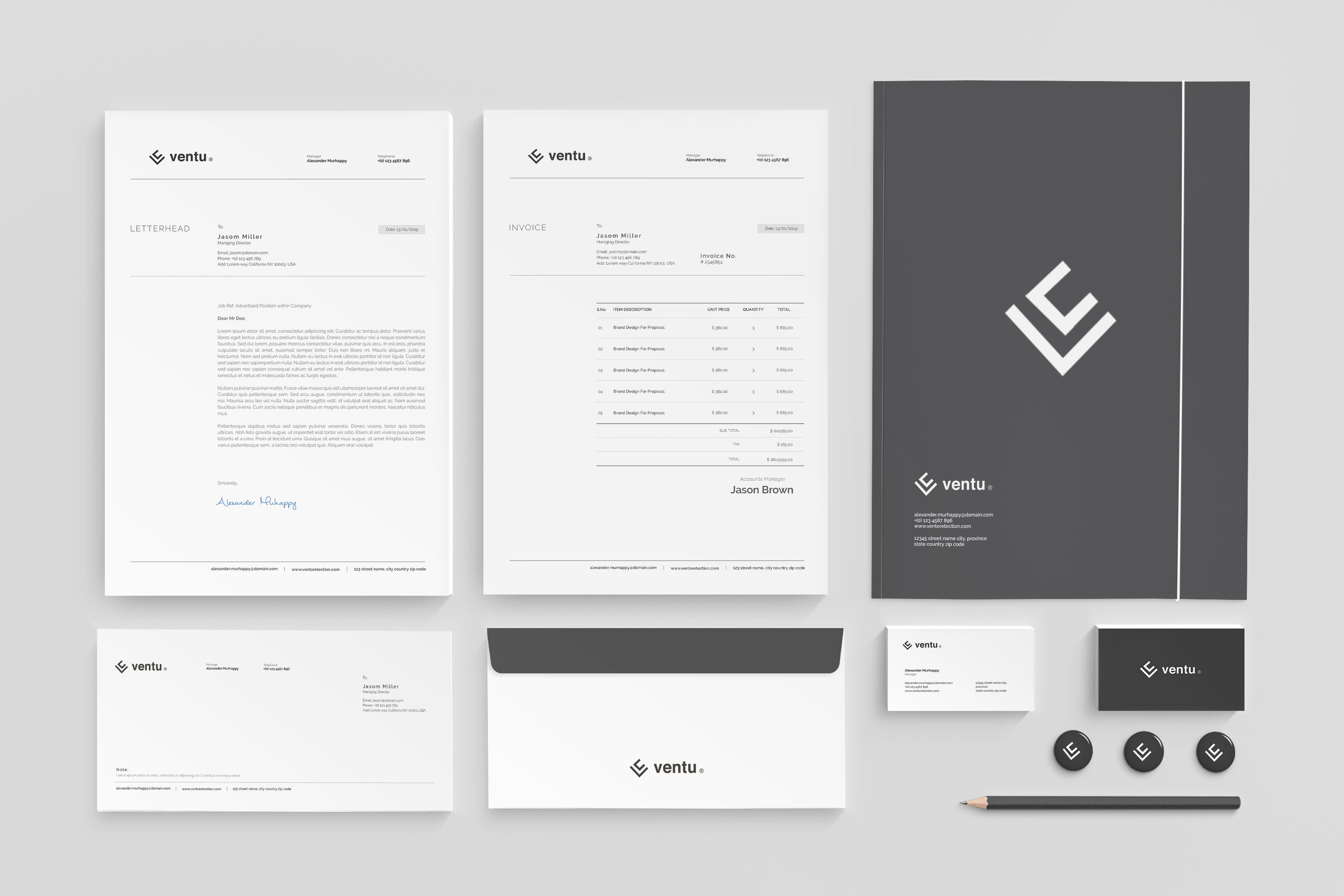 Corporate Identity, a Stationery Template by UX-group