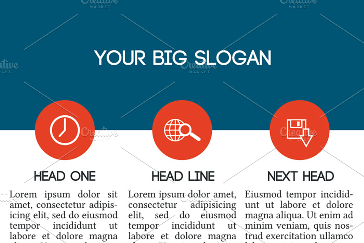 Flat Flyer Template, a Flyer Template by Krukowski Graphics