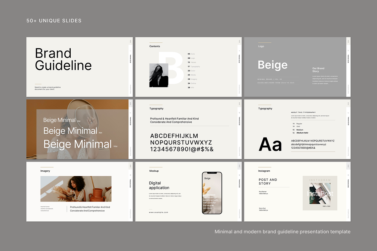 Beige | Brand Guideline Template, a Presentation Template by ...
