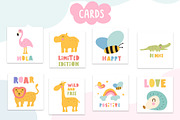 Animals bundle for kids, an Animal Illustration by cutelevindesign