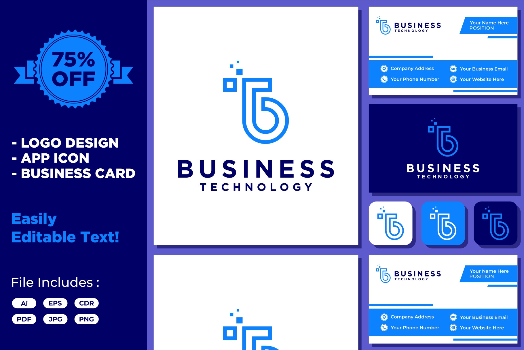 Letters T B Monogram Technology Logo, a Branding & Logo Template by ...