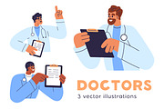 Doctors with medical documents set, a Healthcare Illustration by Good ...