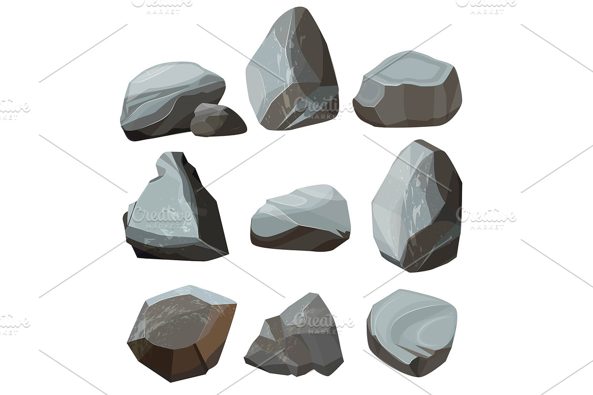 Colored cartoon stones. Granite, a Background Graphic by Onyx
