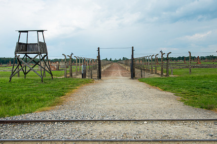 Main gate with guard tower in, an Architecture Photo by pytyczech