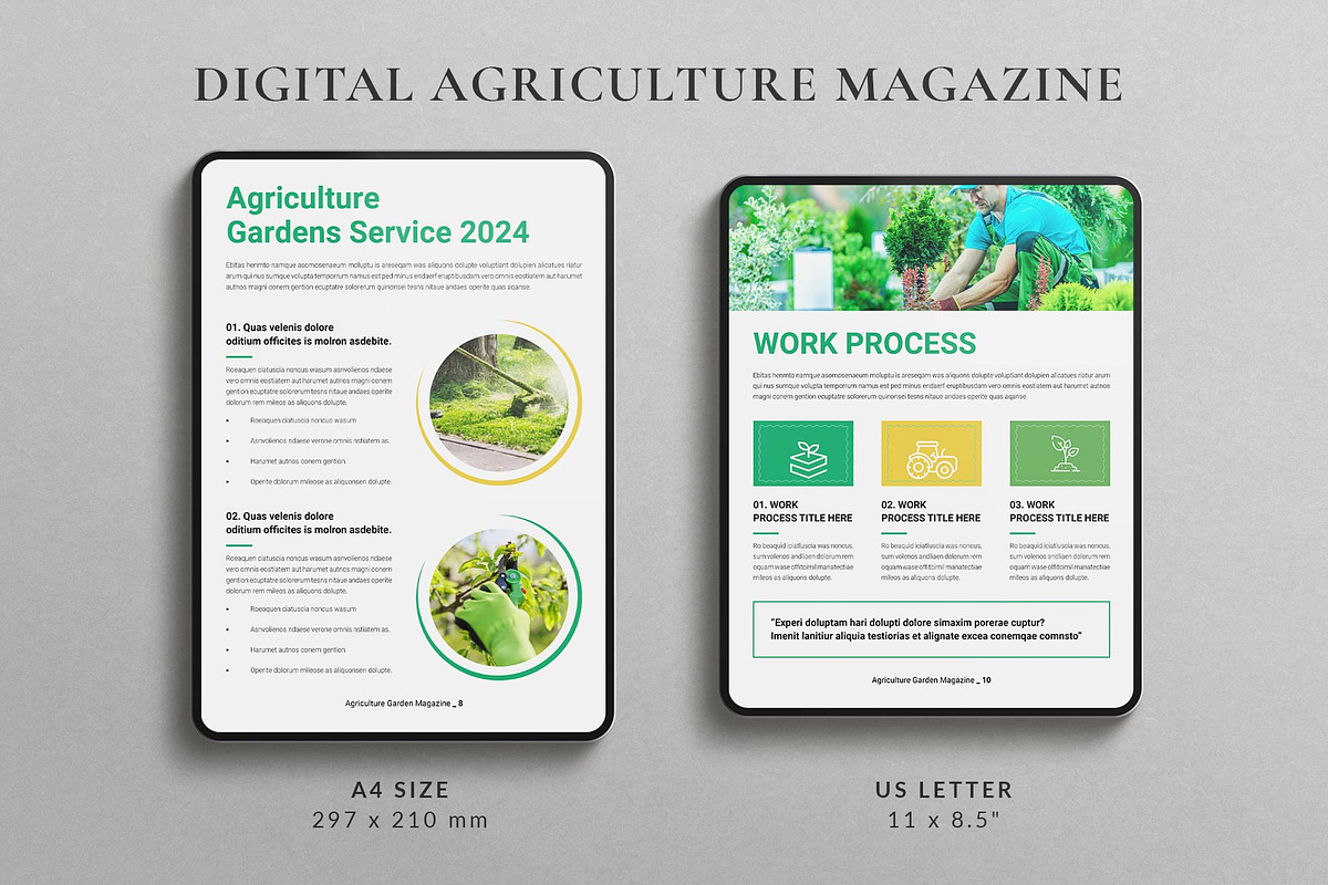 Digital Agriculture Garden Magazine, a Magazine Template by TemplatesForest