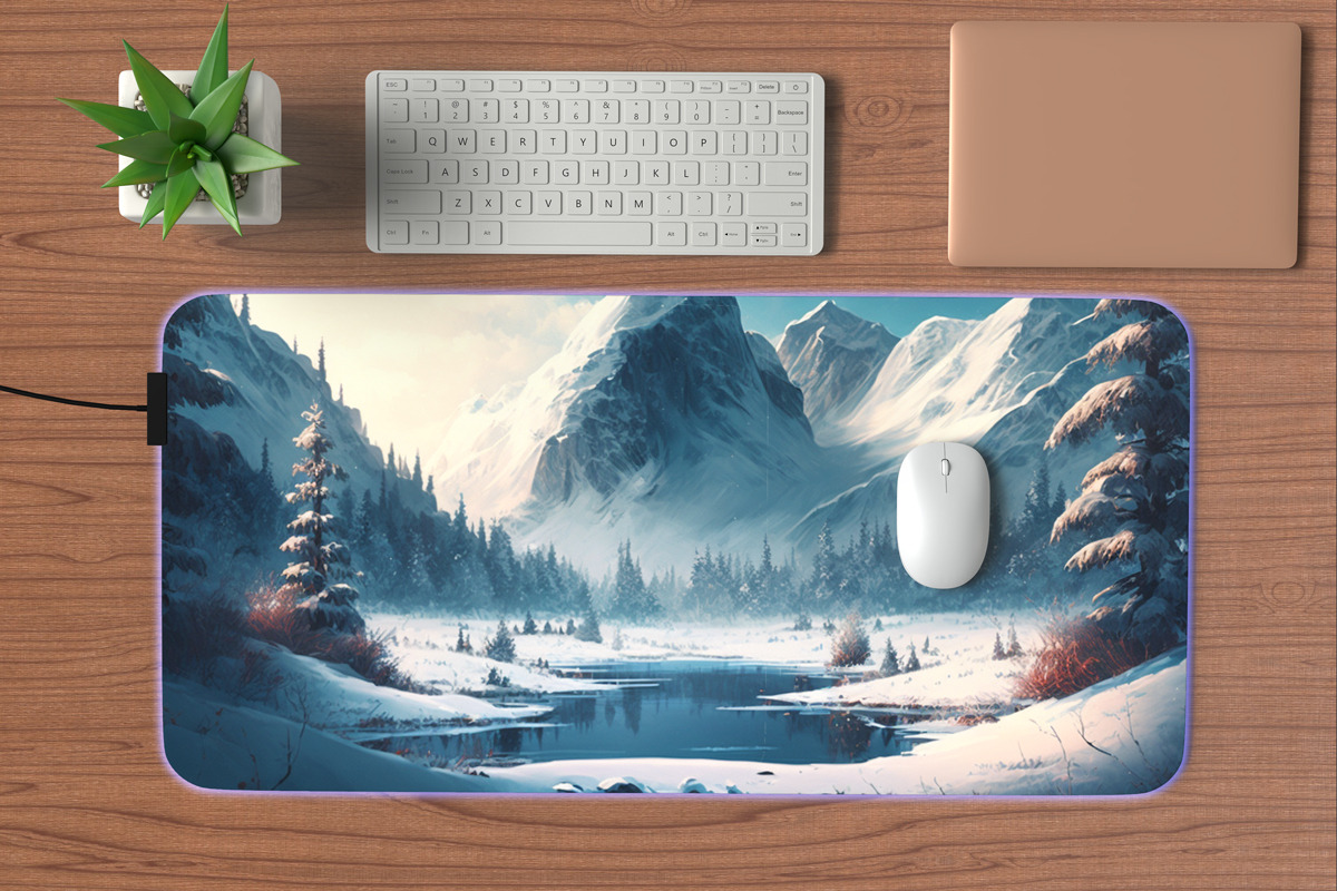 Mouse pad with built-in light mockup, an Advertising Mockup by Rami's ...