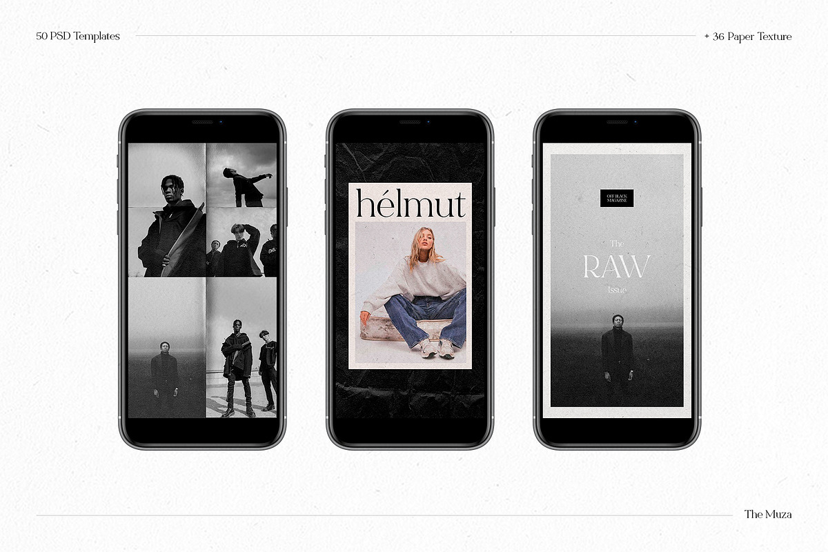 50 Paper Instagram Templates + BONUS, a Social Media Template by The Muza