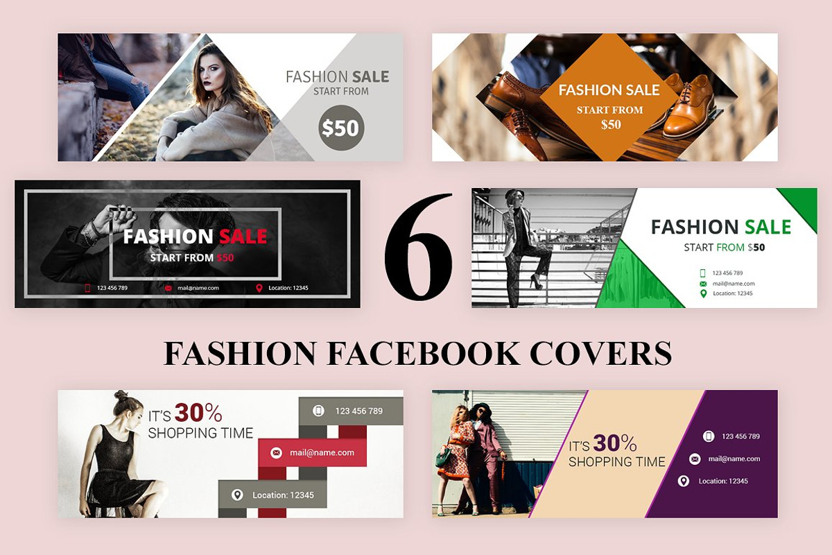 Facebook Covers - 12 Templates, a Social Media Template by Creatricks