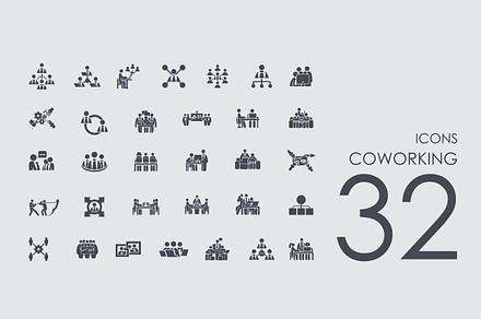 Coworking icons | Icons ~ Creative Market