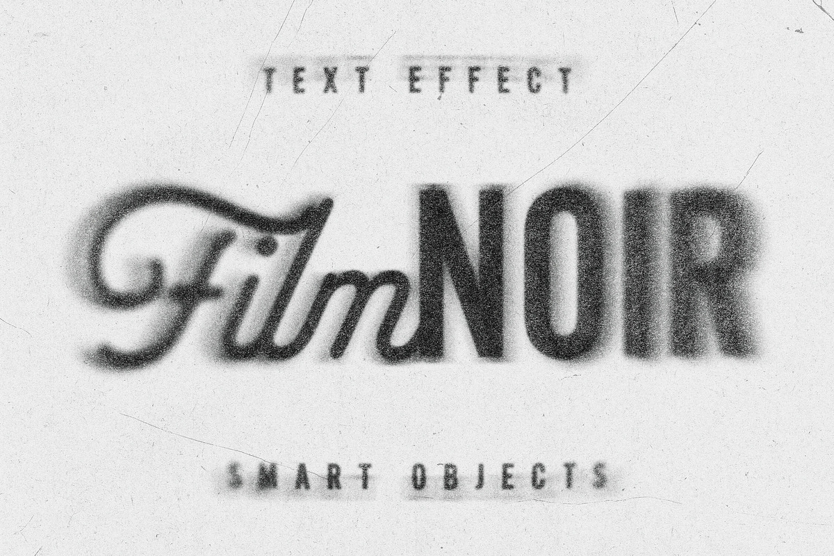 Film Noir Text Effect, a Layer Style Add-On by Design Squad