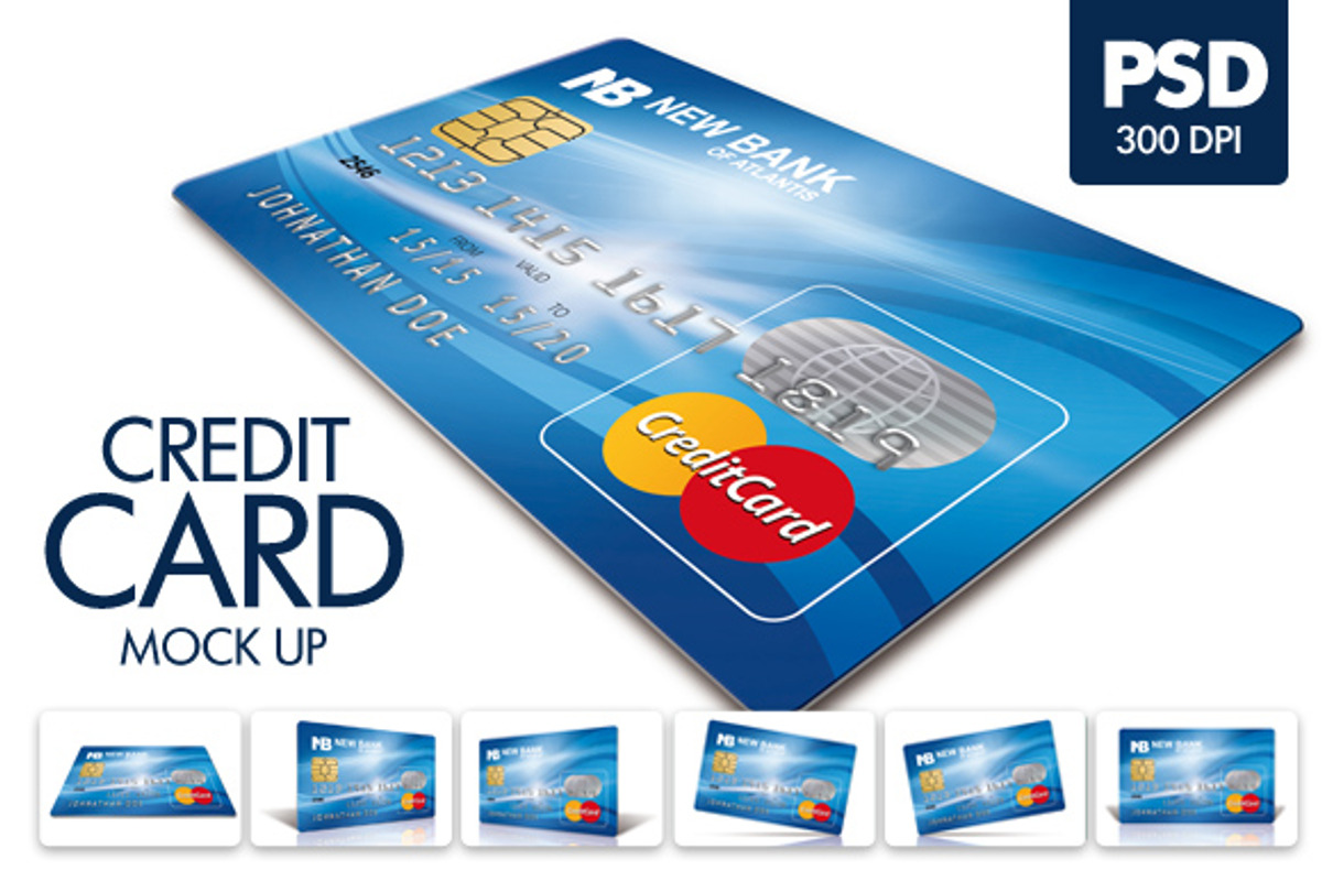 Plastic Credit Card Mockup, a Mockup by doghead